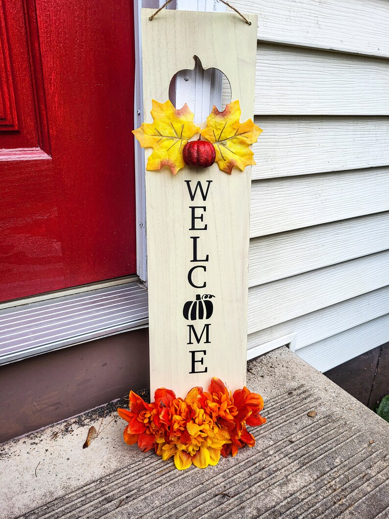 Fall Wooden Welcome Sign, Welcome Signs, Fall Decor, Home Decor, Fall ...