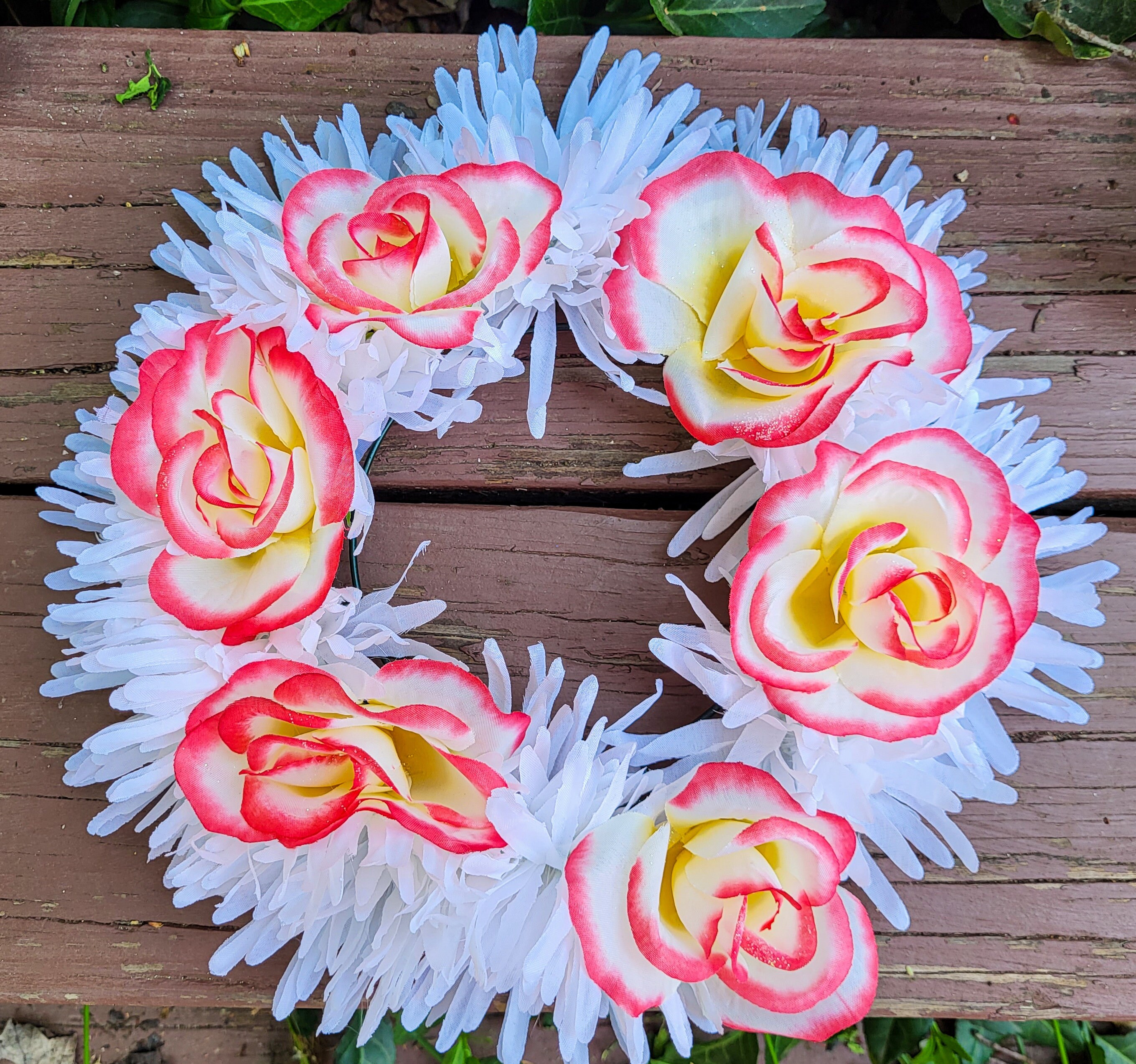 Summer Rose Floral Candle Ring Floral Candle Rings Summer - Etsy