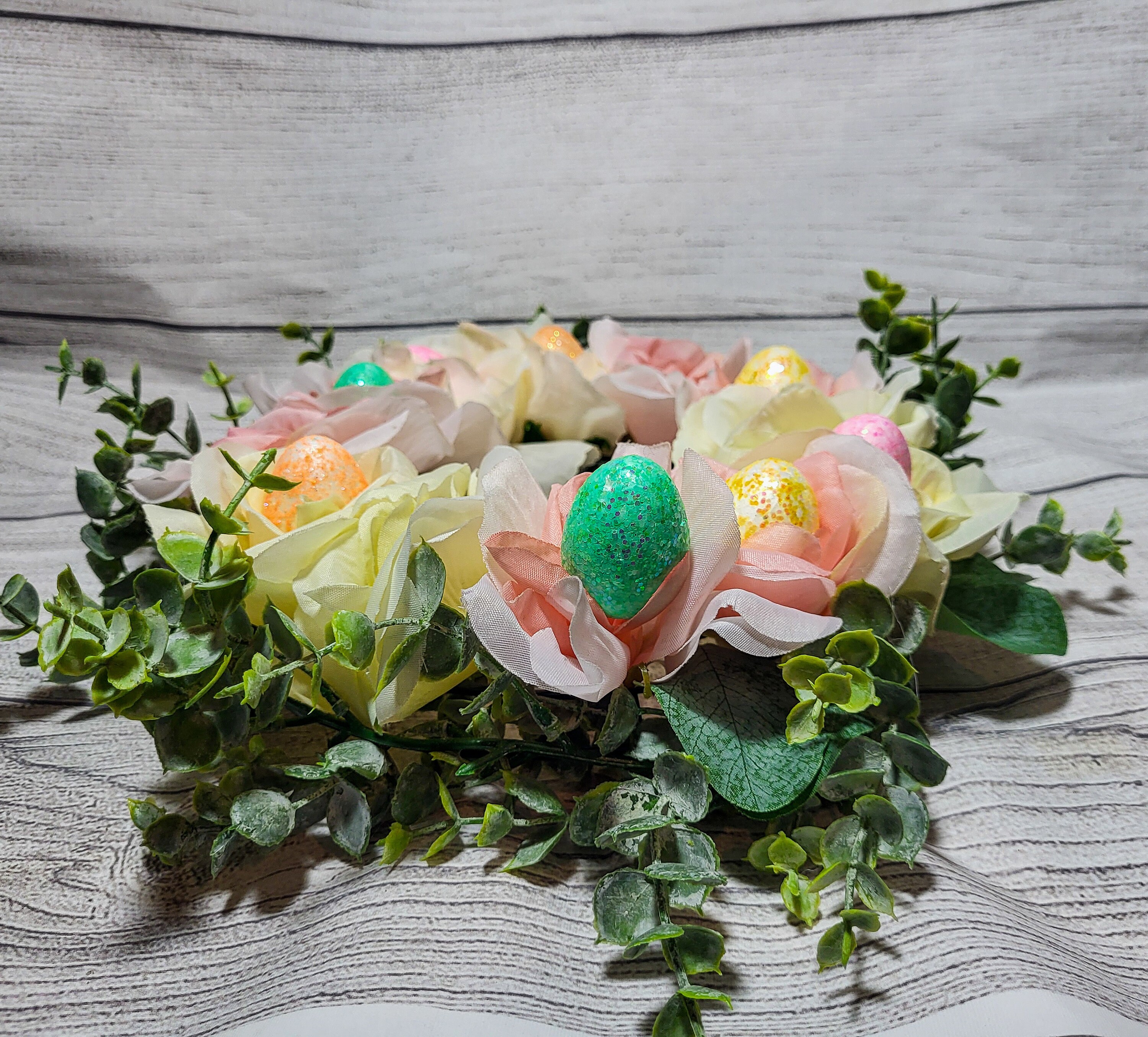 Easter Floral Candle Ring, Easter Candle Rings, Spring Decor, Spring ...