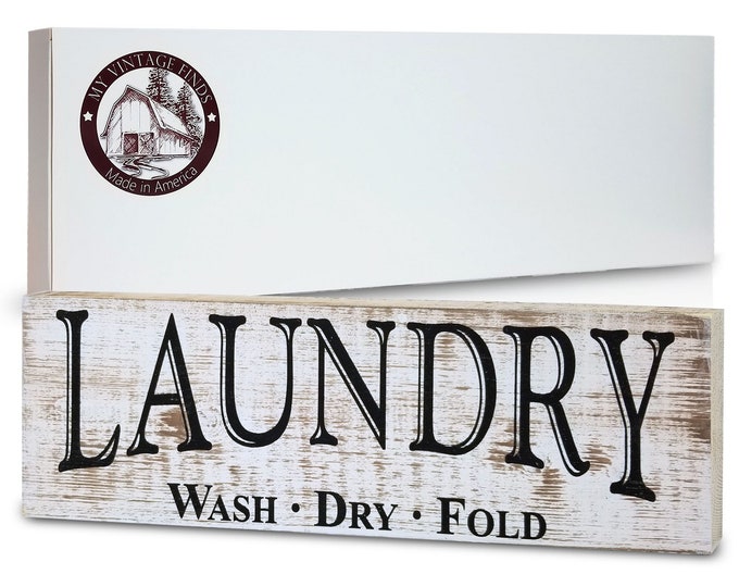Rustic Farmhouse Laundry Room Sign, Laundry Room Wall Decor - Etsy