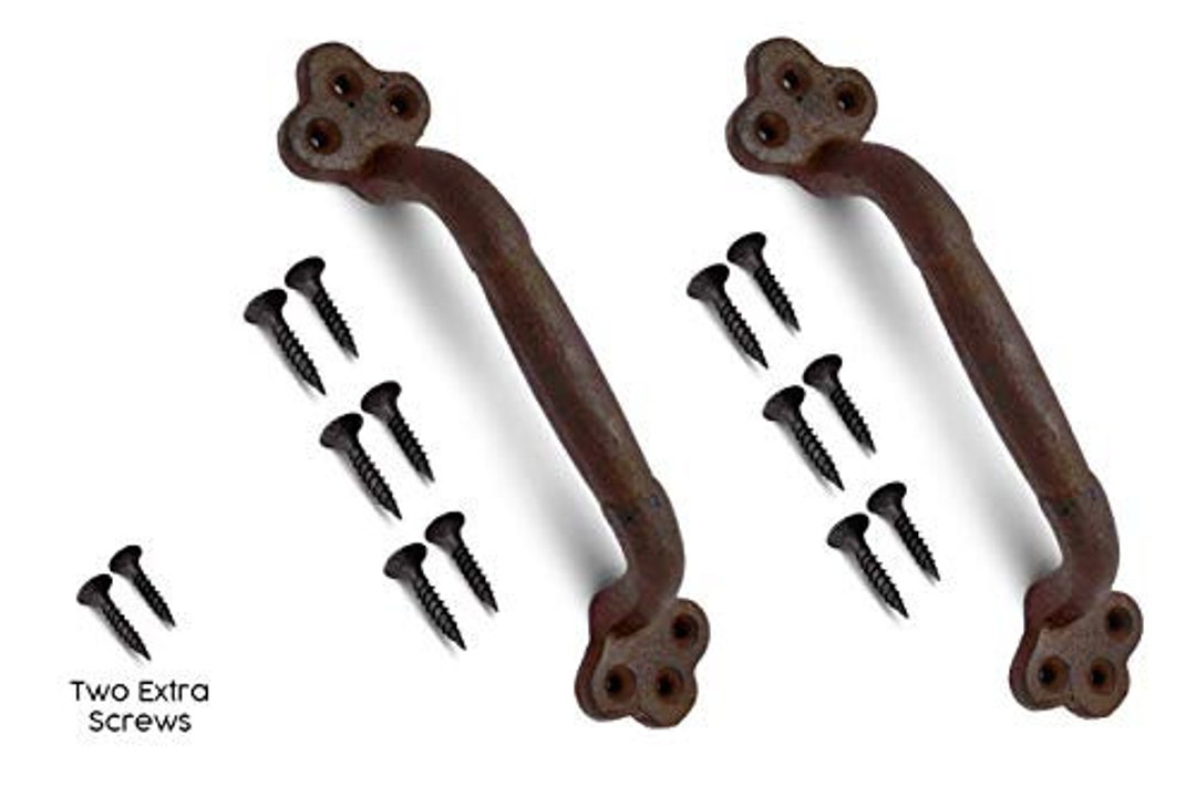 Cast Iron Gate Handle and Rustic Sliding Barn Door Handle Set of Two ...