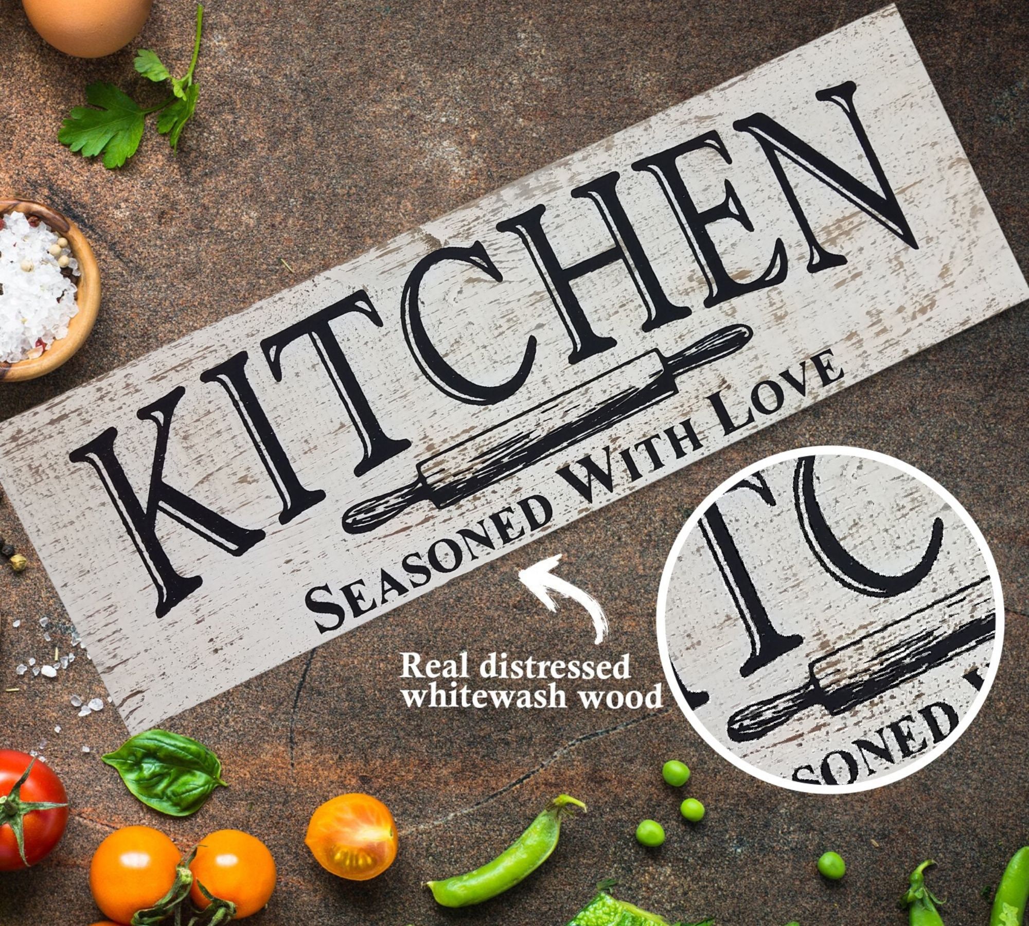 Kitchen Sign Rustic Farmhouse . Distinctive Kitchen Wall - Etsy