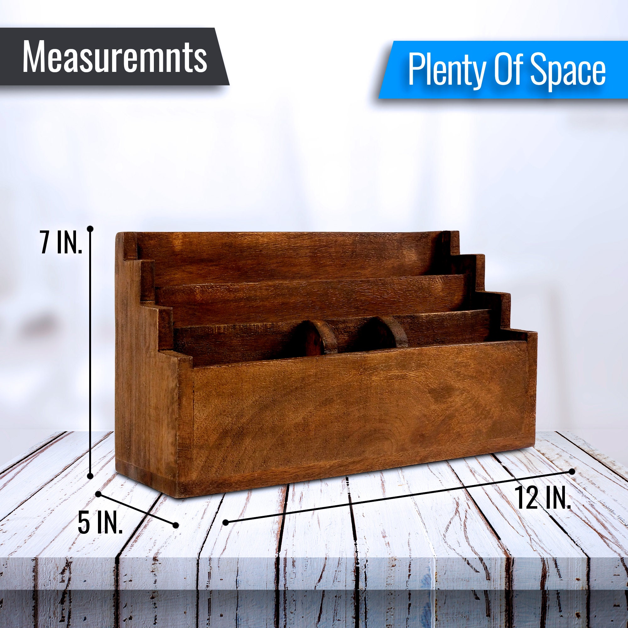 Mail Organizer Countertop Letter Holder for Desk Wooden Desk - Etsy