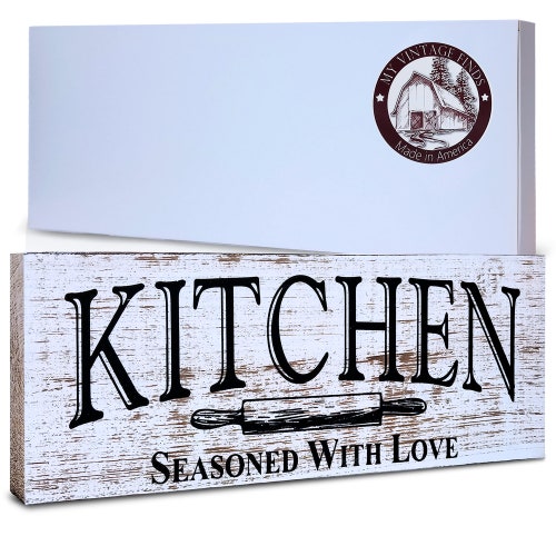 Kitchen Sign Rustic Farmhouse . Distinctive Kitchen Wall - Etsy