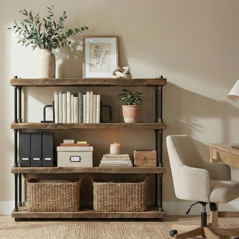 Wood Bookcase 48" - Etsy