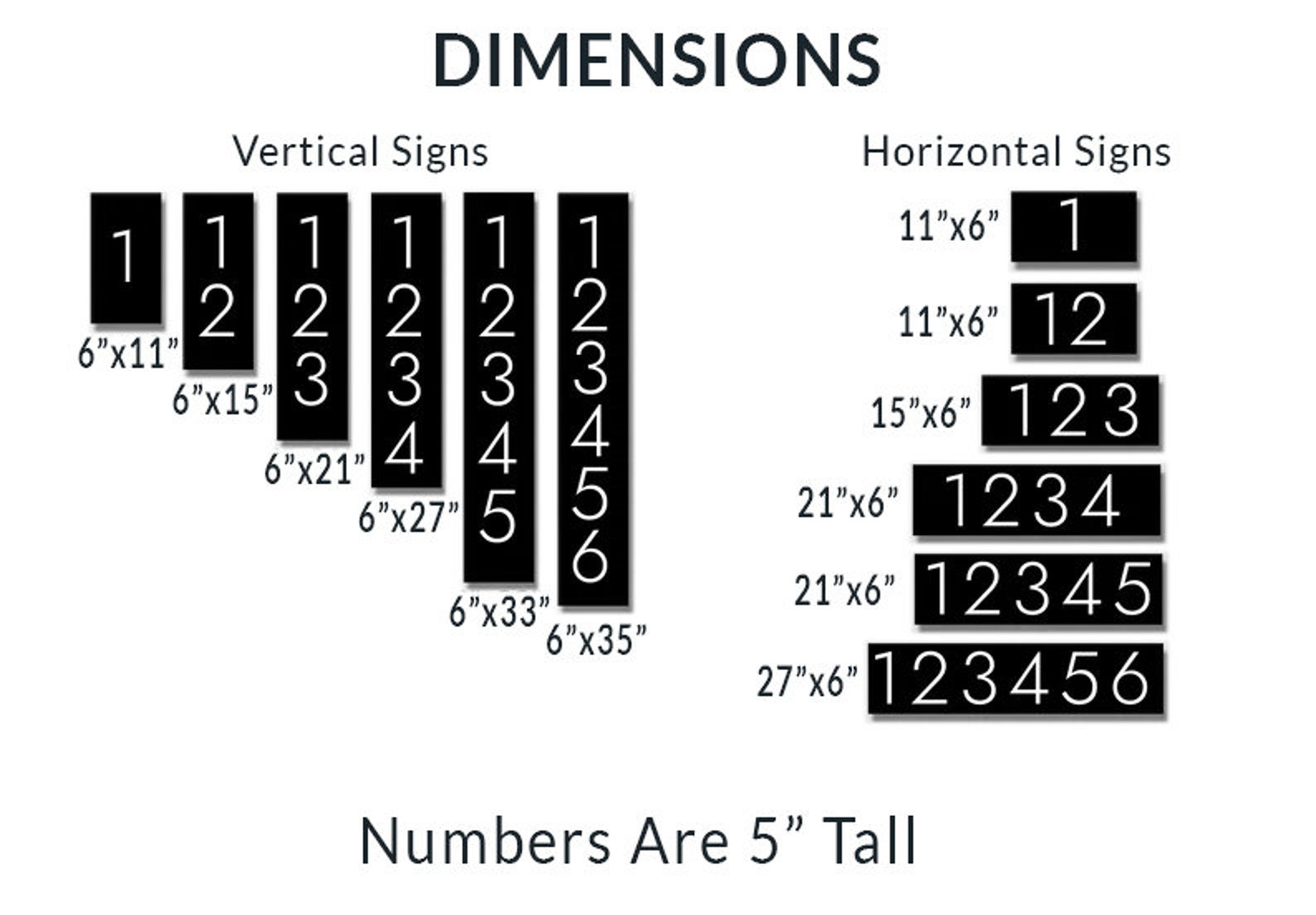 Vertical House Number Sign Address Sign for House - Etsy