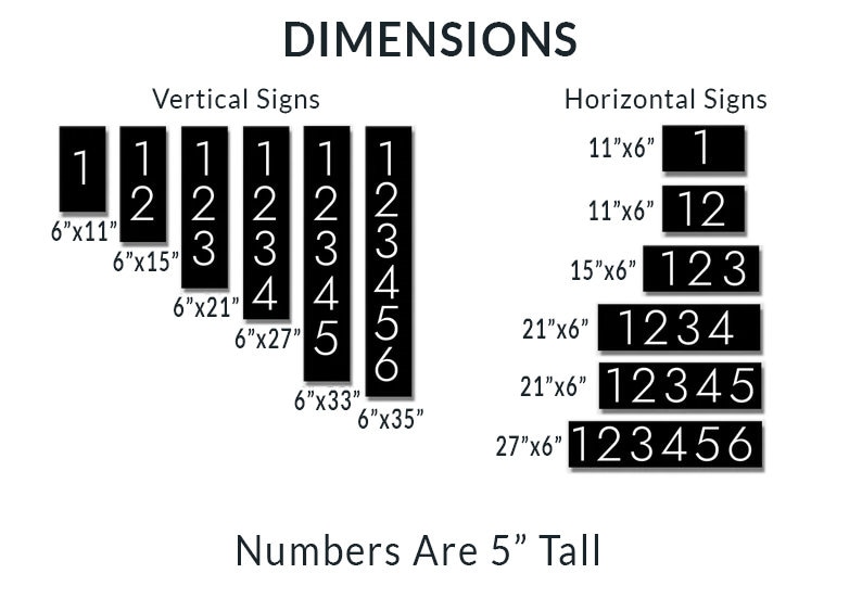Vertical House Number Sign Address Sign for House - Etsy