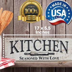 Kitchen Sign Rustic Farmhouse . Distinctive Kitchen Wall Decor. - Etsy