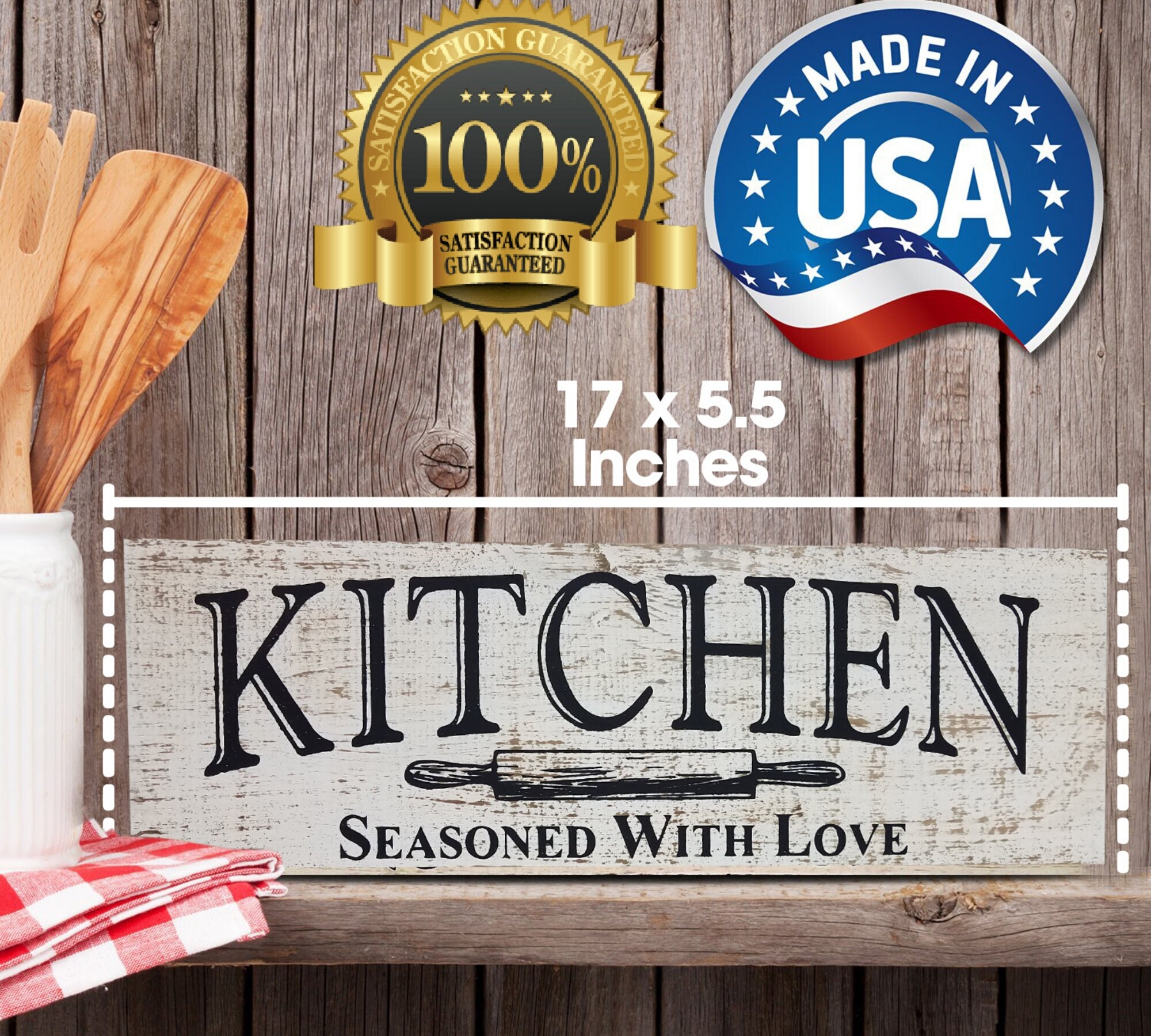 Kitchen Sign Rustic Farmhouse . Distinctive Kitchen Wall - Etsy