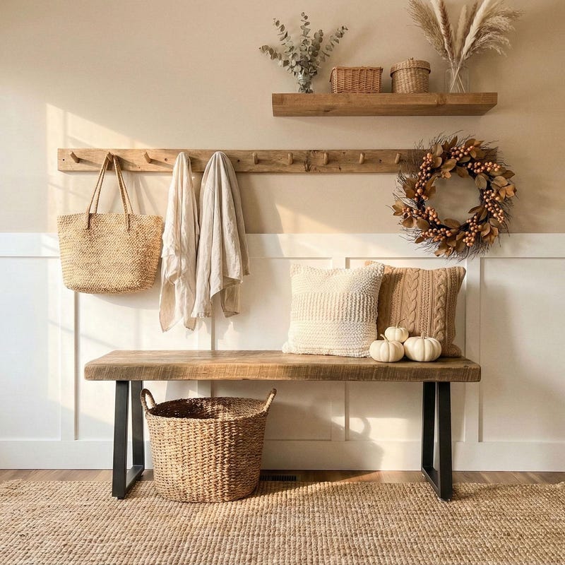 Rustic Farmhouse Bench - Etsy