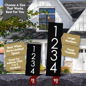 House Number Sign Vertical or Horizontal Address Sign for House Address ...