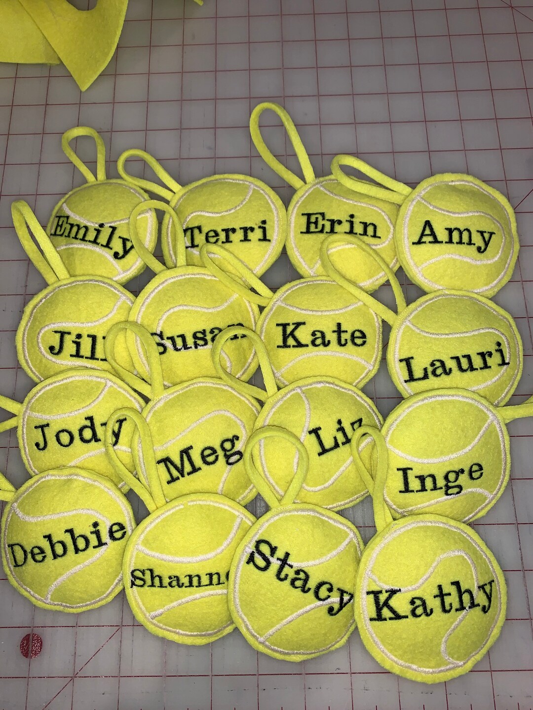 1 Tennis Ball Bag Tag or Ornament. - Etsy