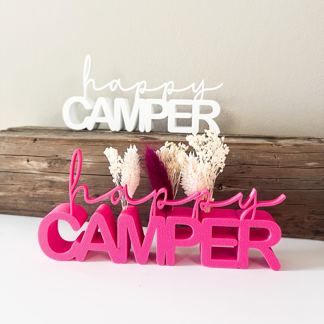 Lettering Camper, Gift for Camper, Camper Gift, Camping, Happy, Cash ...