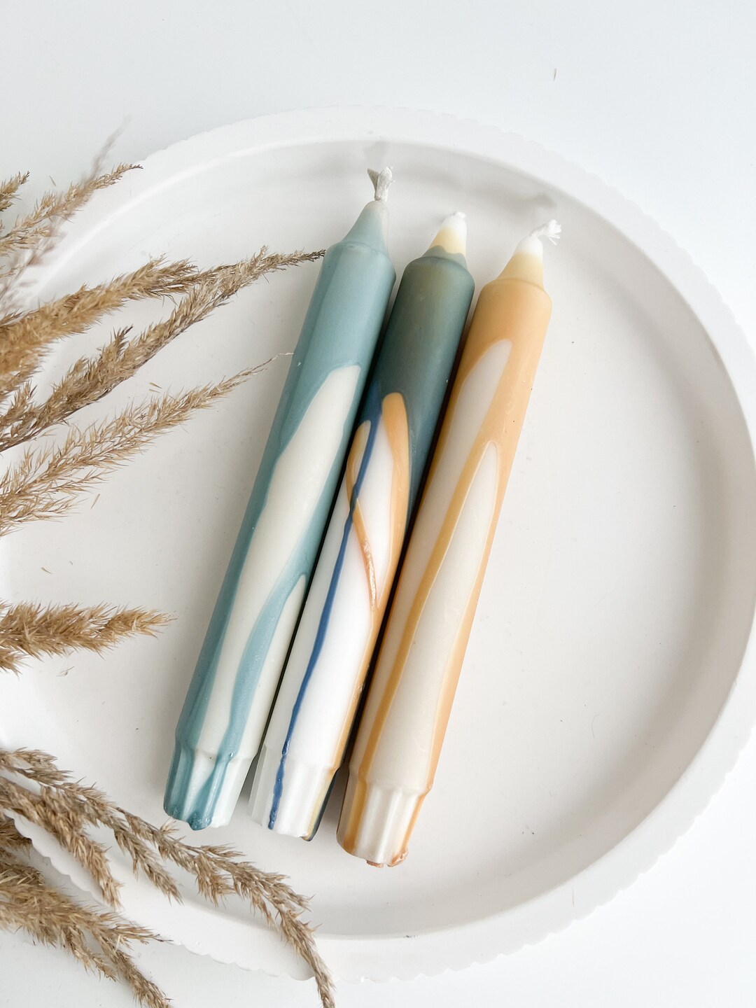 Dip Dye Candles, dripdrop, Set of 3, Colorful Candles - Etsy