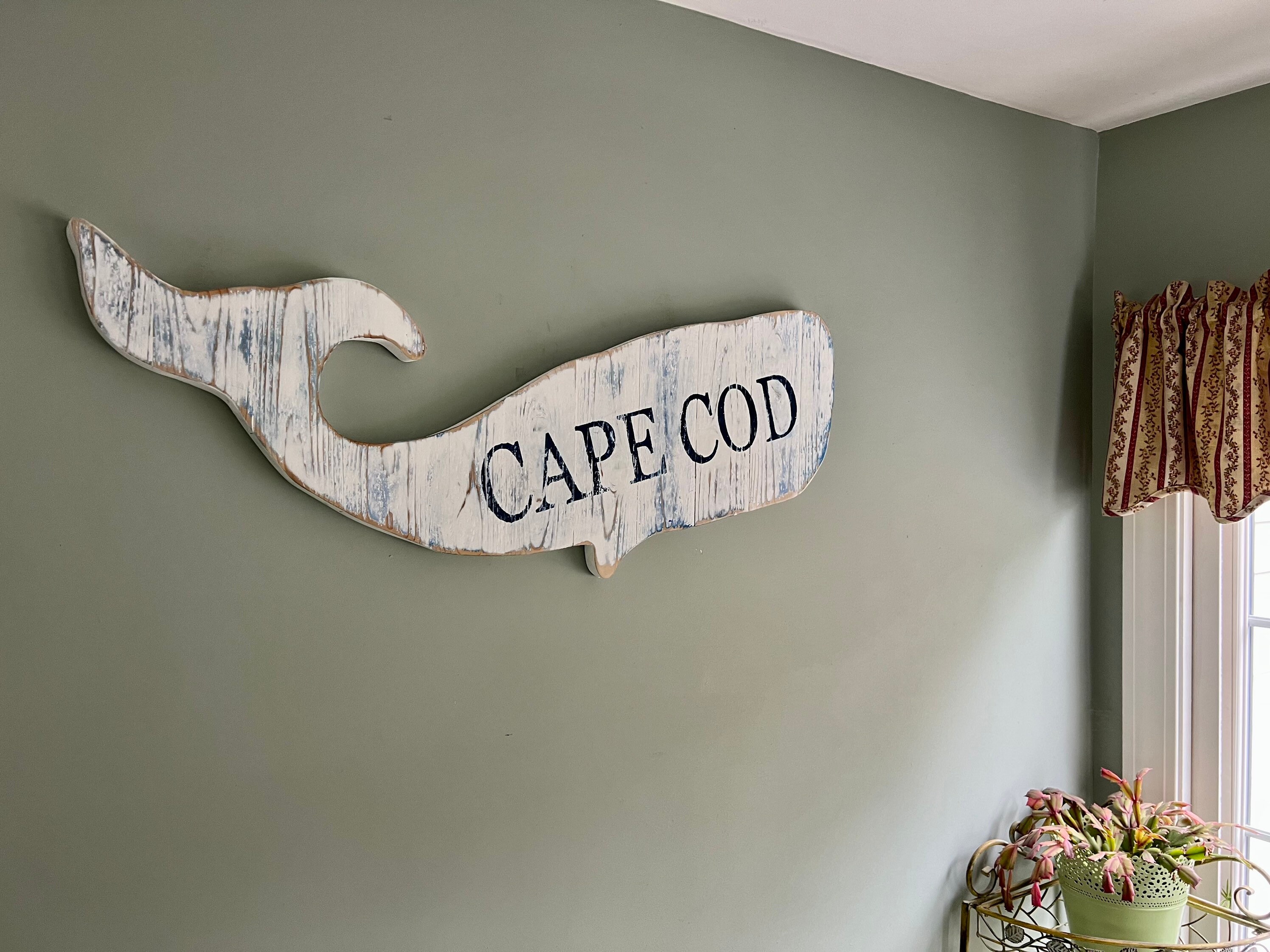 Cape Cod Whale Wood Sign Cape Cod Sign Whale Signthe Cape - Etsy