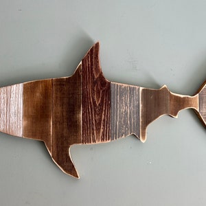 Wooden White Shark Sign, Repurposed Wood Sign, Great White Shark, Jaws ...