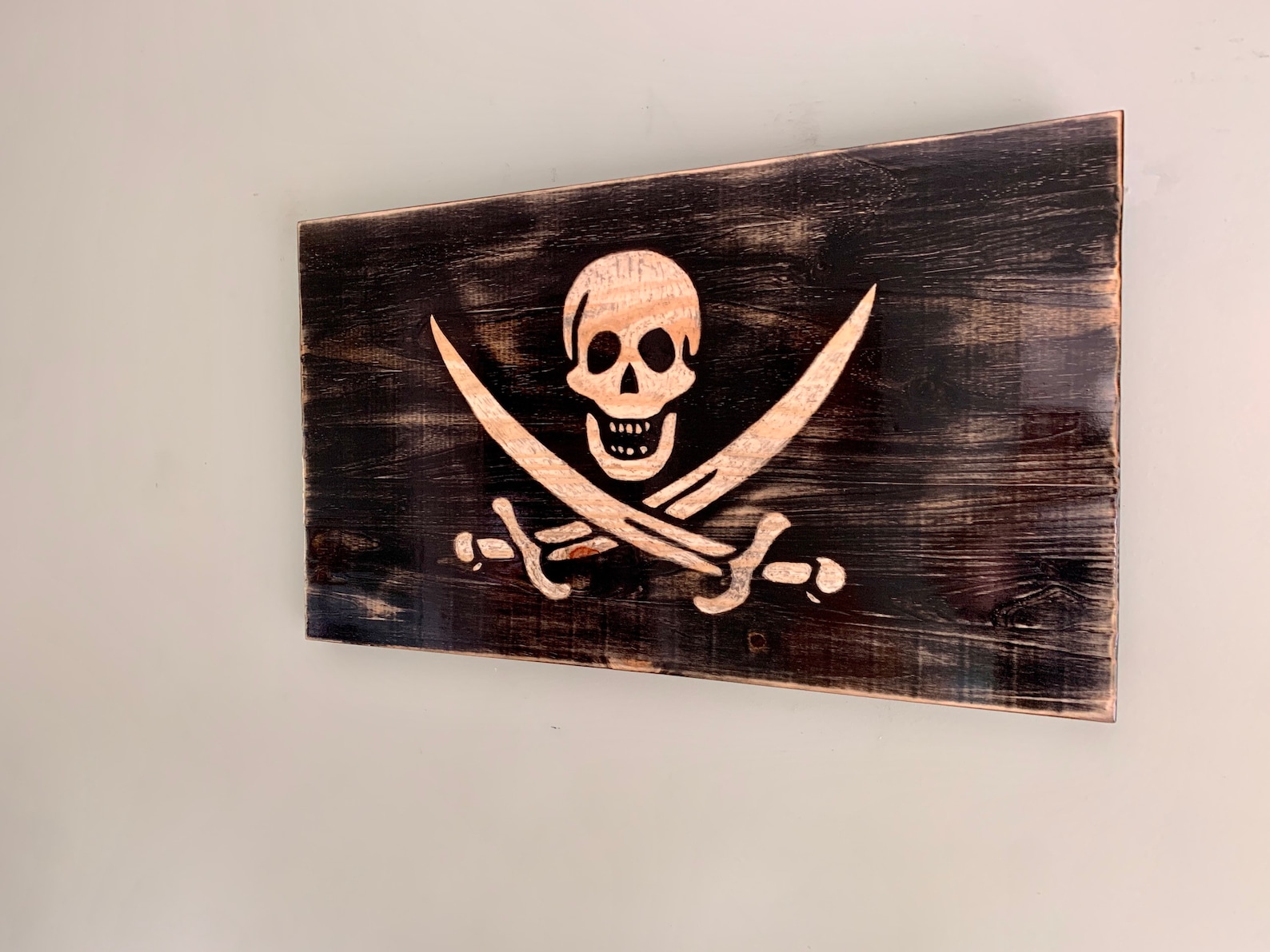 Jolly Roger, Pirate Flag, Goonies Flag, Wooden Pirate Flag, Gift for ...
