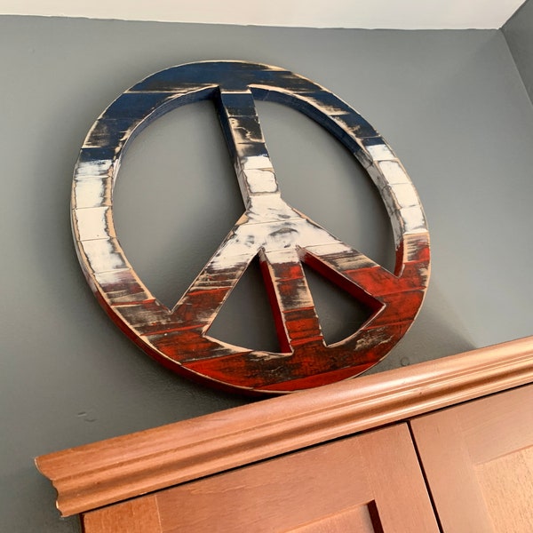 Wooden Peace Sign - Etsy