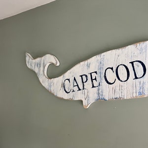 Cape Cod Whale Wood Sign, Cape Cod Sign, Whale Sign,the Cape, Cape Cod ...