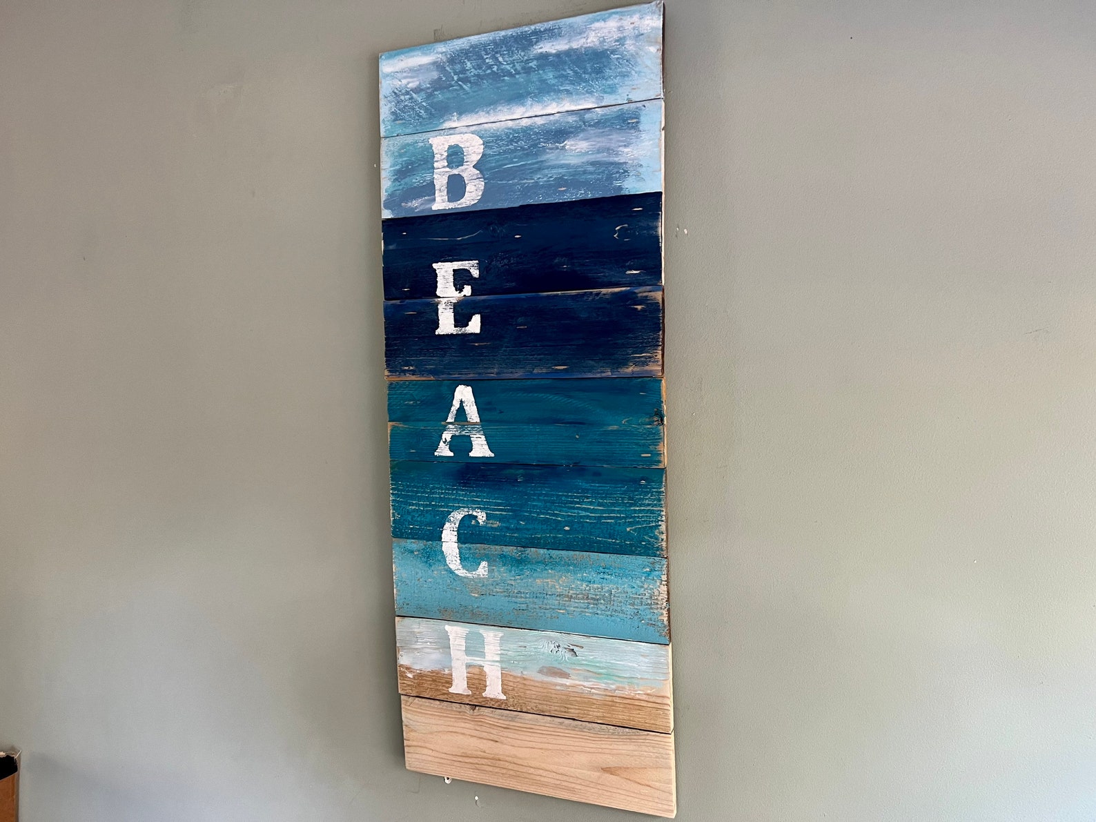 Rustic Wood Pallet Beach Ocean Sign Reclaimed Pallet Wood - Etsy