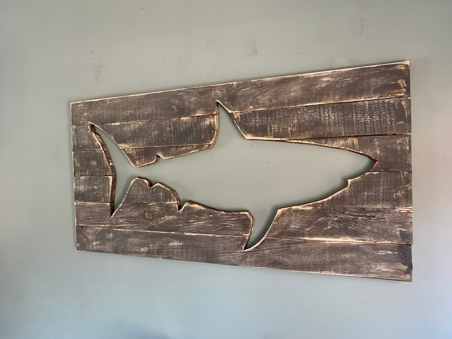 Great White Shark Wooden Pallet Sign Great White Sign | Etsy