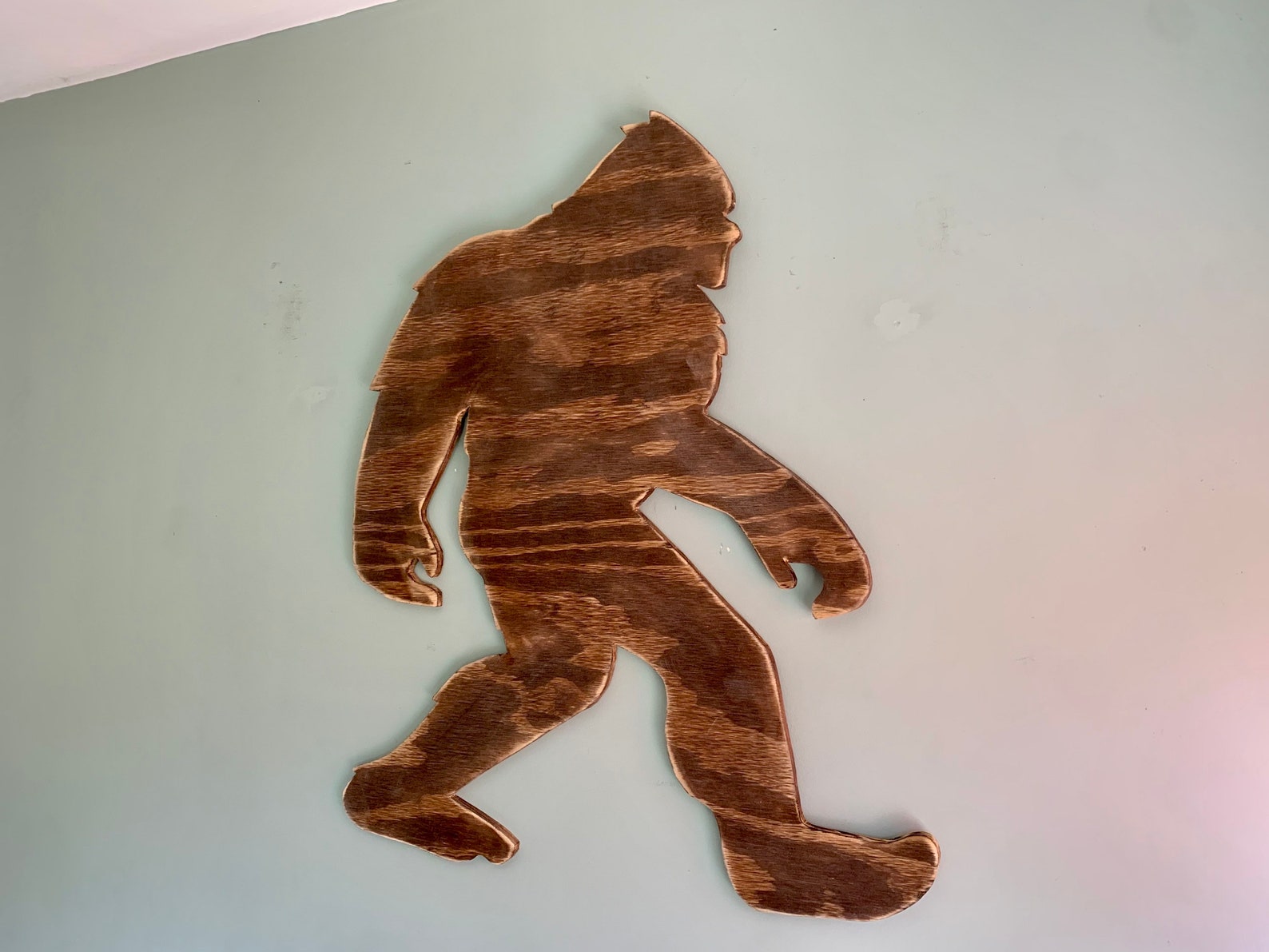 Bigfoot Wooden Sign Bigfoot Sign Walking Bigfoot Sasquatch - Etsy