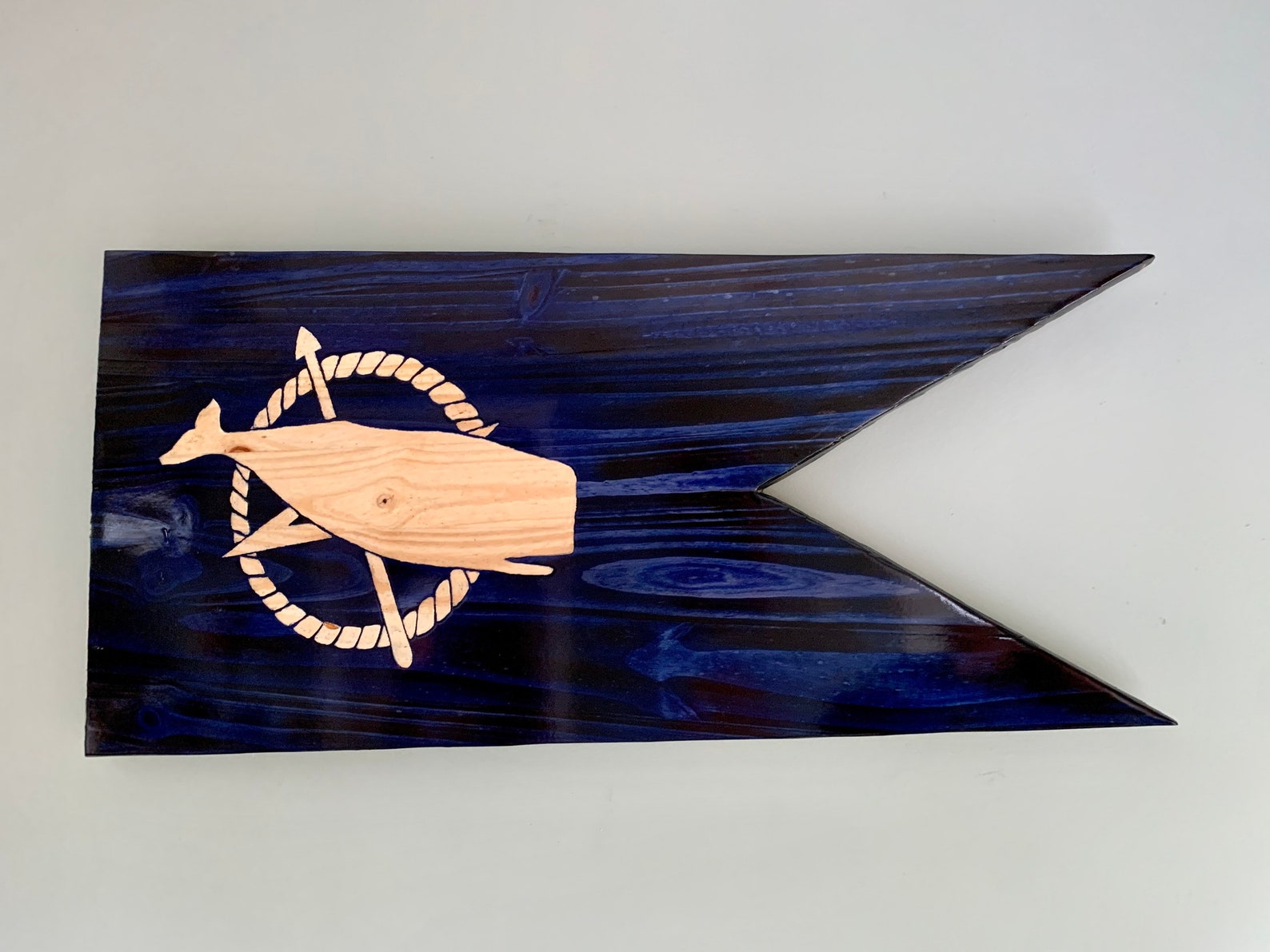 Nantucket Wooden Flag Nantucket Ma Nautical Flag Whale | Etsy