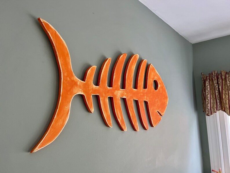 Wooden Fish Skeleton Signfish Bones Signfishing Giftkids - Etsy