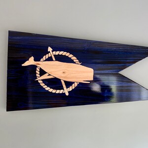Nantucket Wooden Flag, Nantucket Ma, Nautical Flag, Whale Flag ...