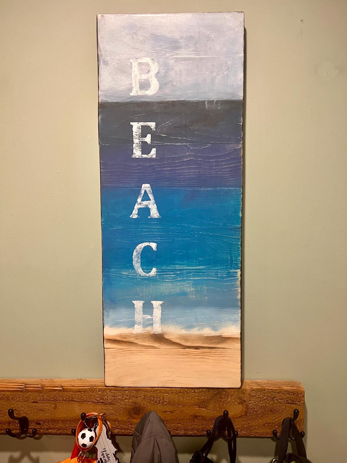 Rustic Wood Pallet Beach Ocean Sign, Reclaimed Wood, Beach Sign, Ocean ...