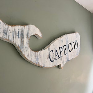 Cape Cod Whale Wood Sign, Cape Cod Sign, Whale Sign,the Cape, Cape Cod ...