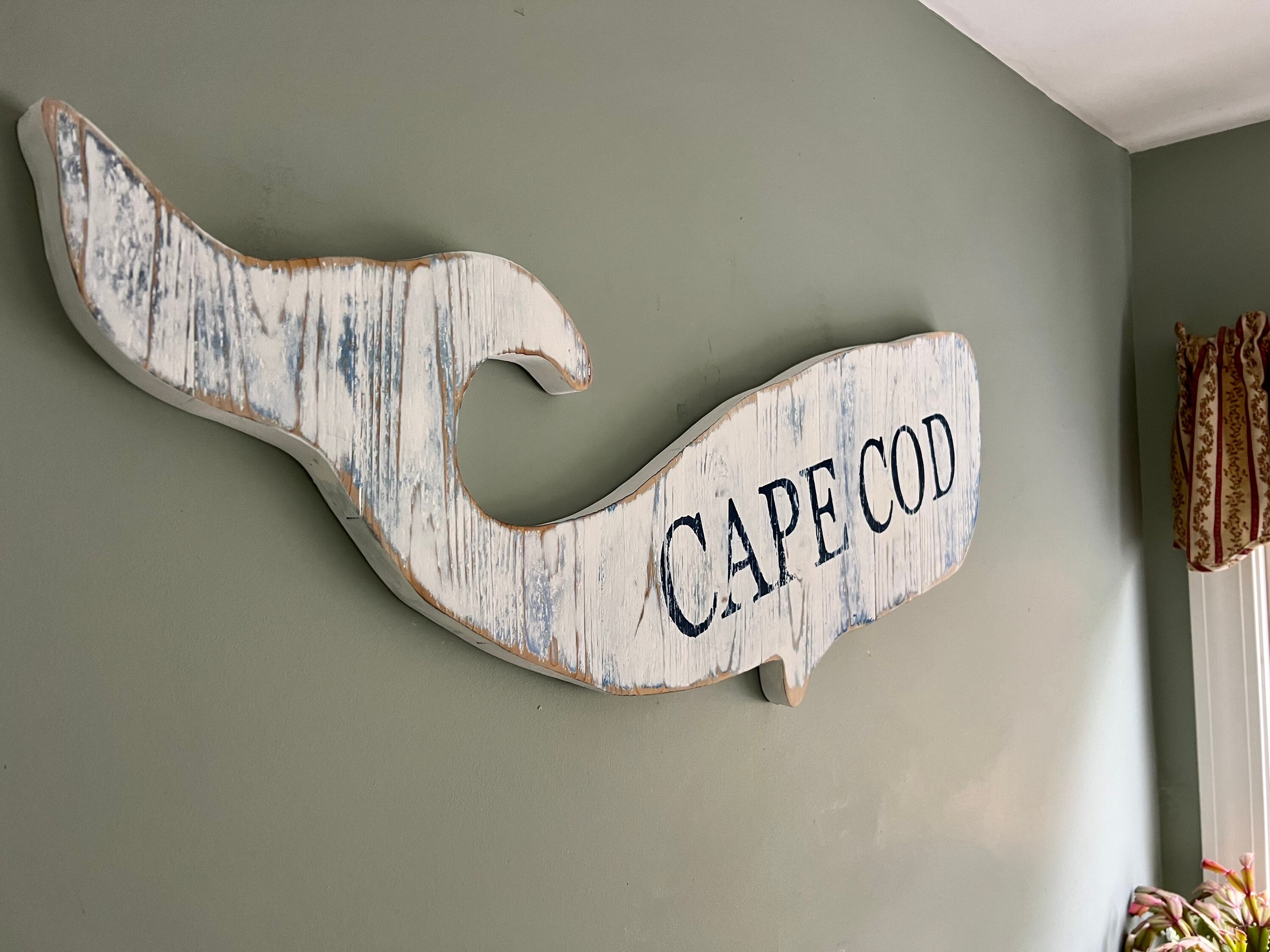 Cape Cod Whale Wood Sign Cape Cod Sign Whale Signthe Cape - Etsy