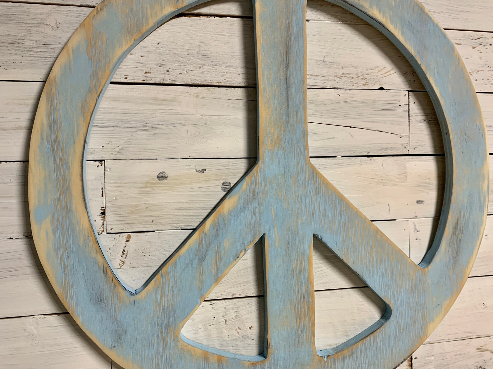 Wood Big Peace Sign Peace Sign Wood Sign Distressed Peace - Etsy