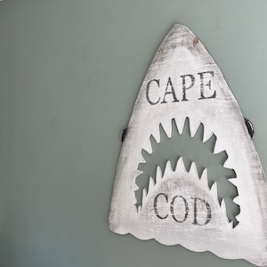Great White Shark Signcape Cod Jaws Sign Shark Bite Wooden - Etsy