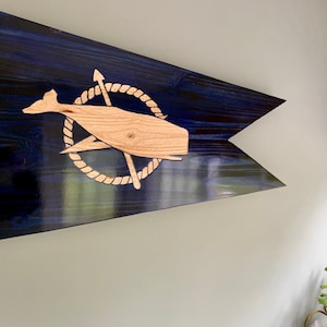 Nantucket Wooden Flag, Nantucket Ma, Nautical Flag, Whale Flag ...