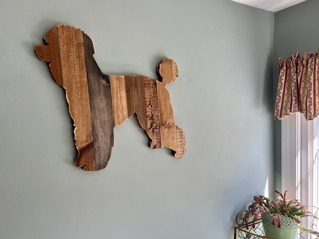 Rustic Wooden Standard Poodle Sign, Poodle Art, Poodle Gift, Repurposed ...
