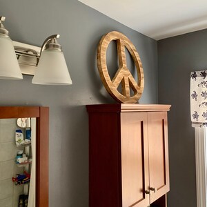 Wooden Repurposed Peace Sign, Wood Sign, Hand Made, Rustic Peace Sign ...