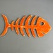 Rustic Fish Skeleton, Fish Bones, Wooden Sign, Sea Decor, Fish Art ...