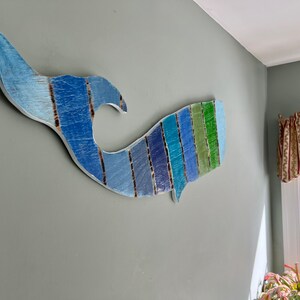 Rustic Hand Painted Wooden Whale Sign Whale Art Sperm Whale - Etsy