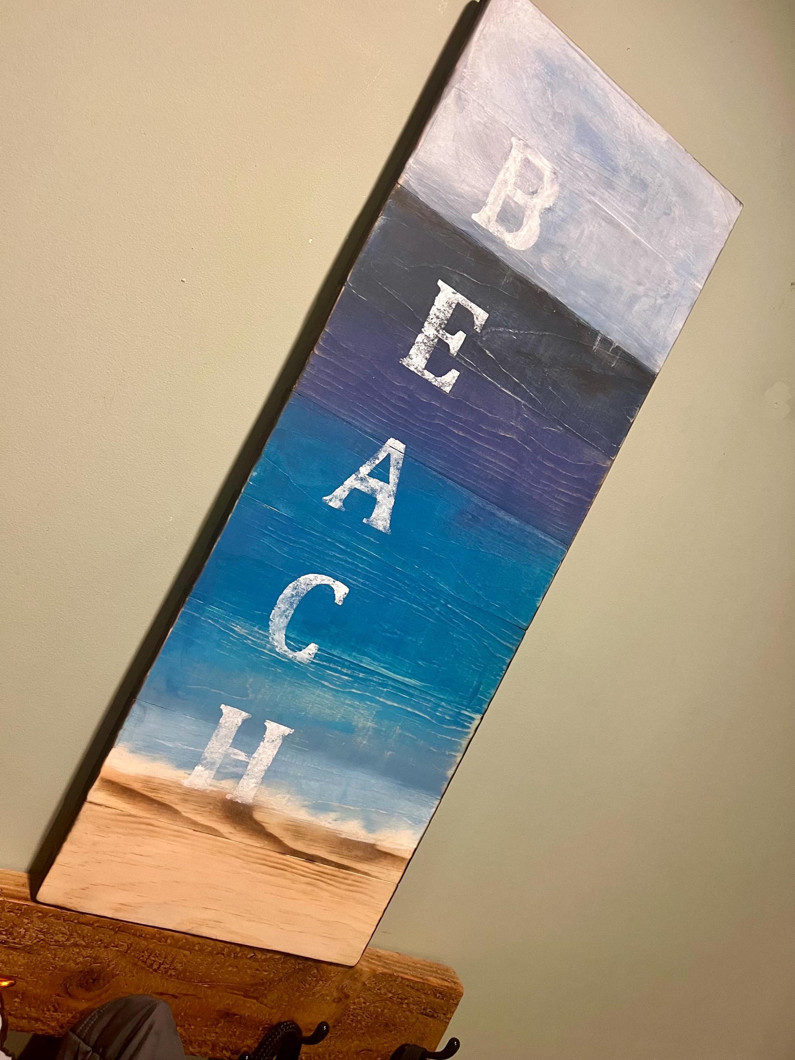 Rustic Wood Pallet Beach Ocean Sign, Reclaimed Wood, Beach Sign, Ocean ...