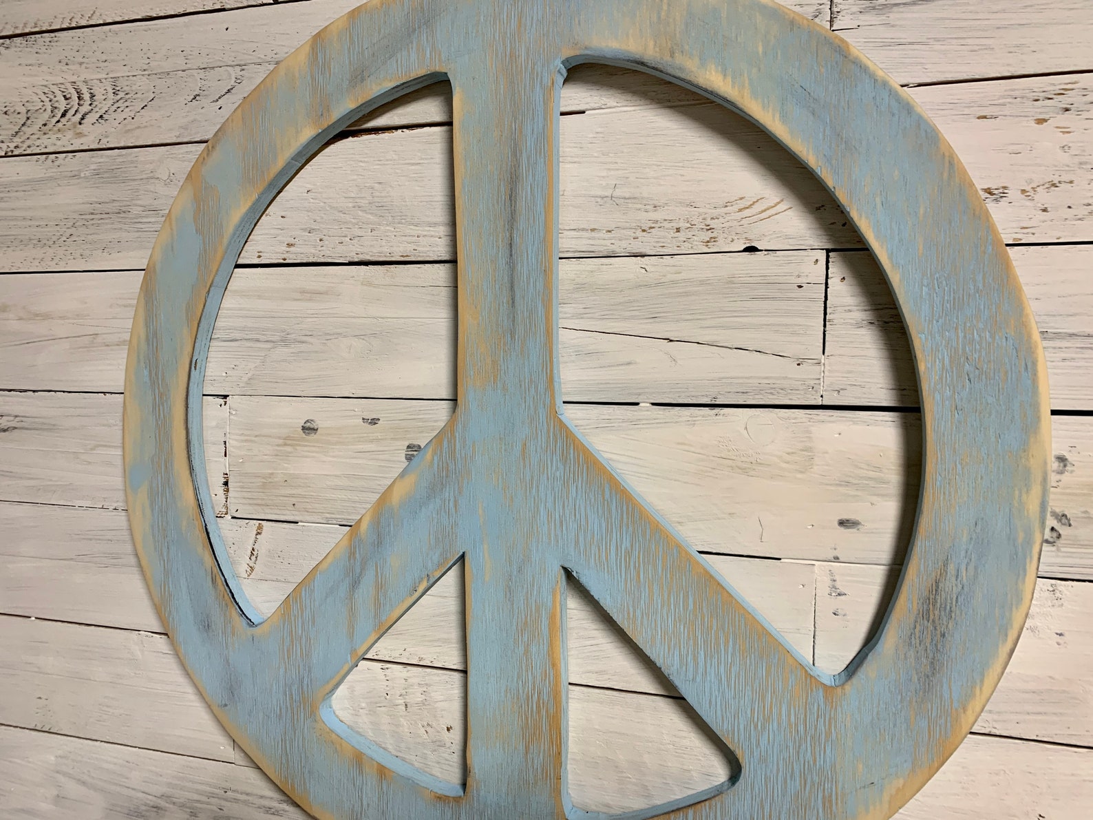 Wood Big Peace Sign Peace Sign Wood Sign Distressed Peace - Etsy