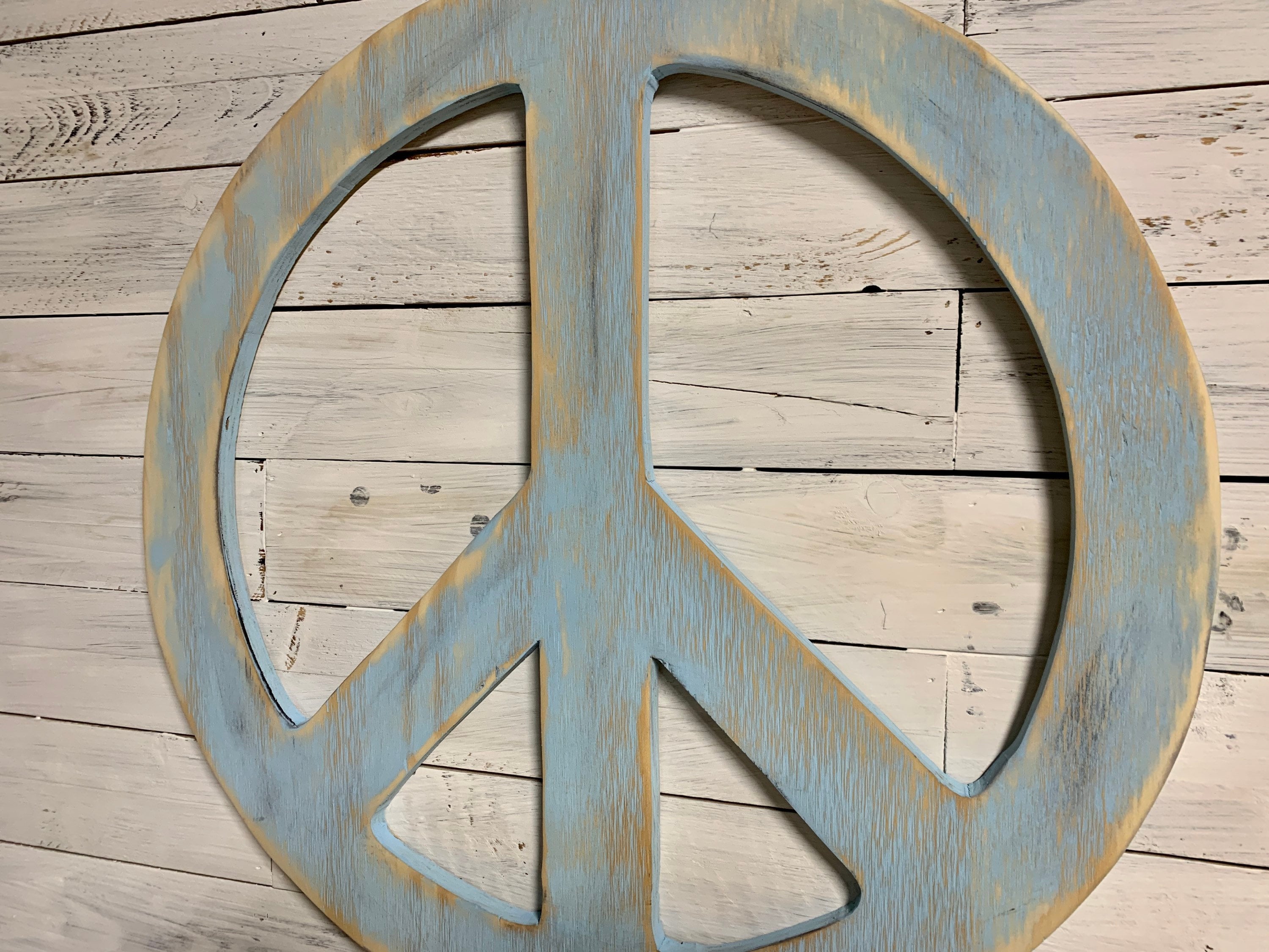 Wood Big Peace Sign Peace Sign Wood Sign Distressed Peace - Etsy