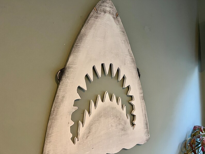 Jaws Shark Wooden Sign Great White Shark Sign White Shark - Etsy
