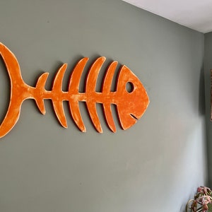 Wooden Fish Skeleton Sign,fish Bones Sign,fishing Gift,kids Room,child ...