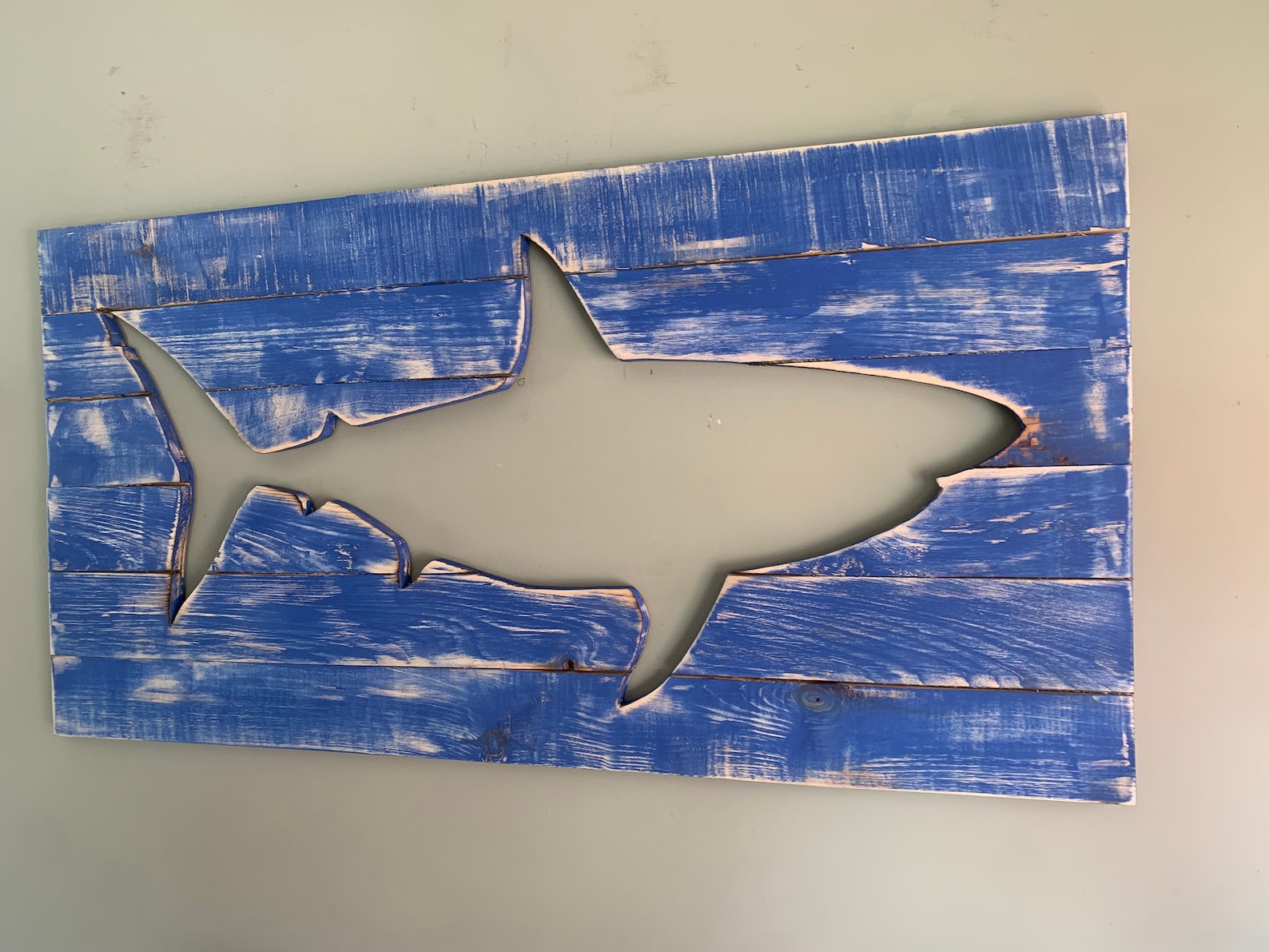 White Shark Reclaimed Pallet Wood Sign Wood Shark Sign Shark - Etsy