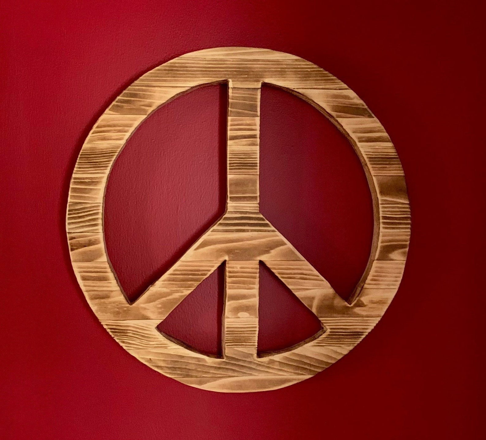 Wooden Repurposed Peace Sign, Wood Sign, Hand Made, Rustic Peace Sign ...