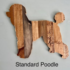 Rustic Wooden Standard Poodle Sign, Poodle Art, Poodle Gift, Repurposed ...
