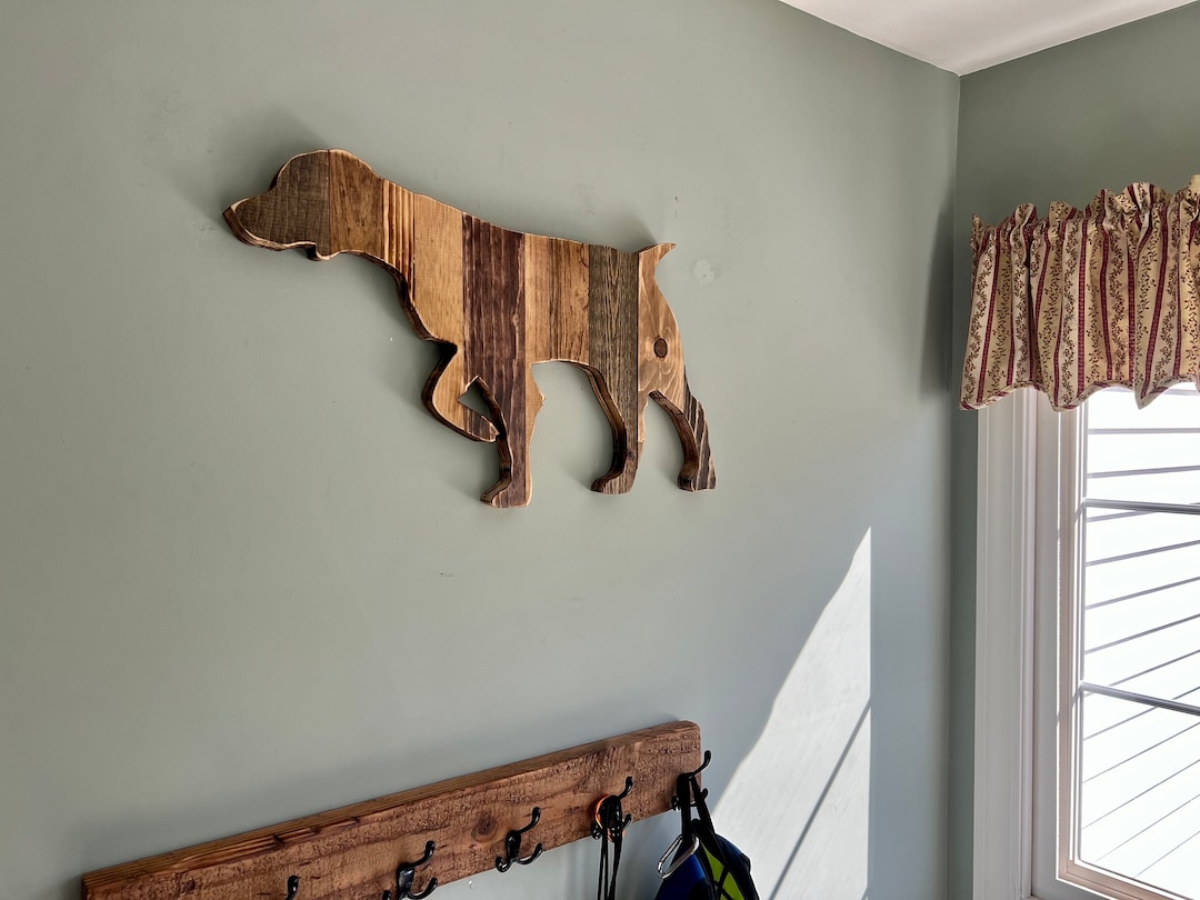 Rustic Wooden Brittany Spaniel Silhouette, Barn Wood, Repurposed Wood ...