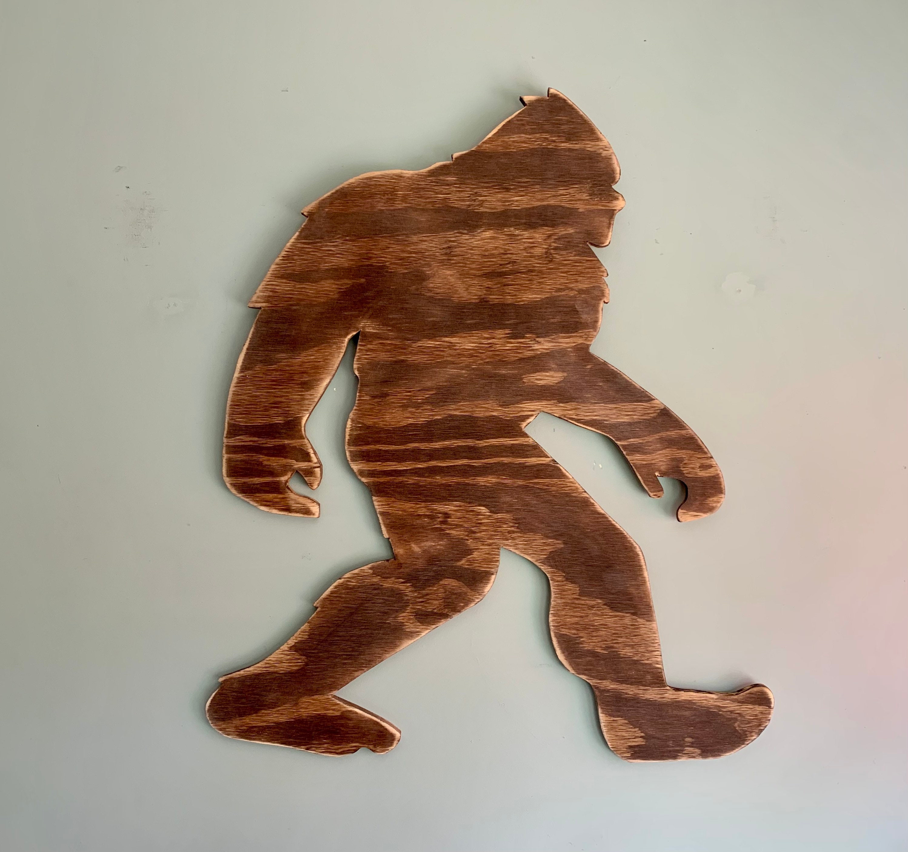 Bigfoot Wooden Sign Bigfoot Sign Walking Bigfoot Sasquatch - Etsy