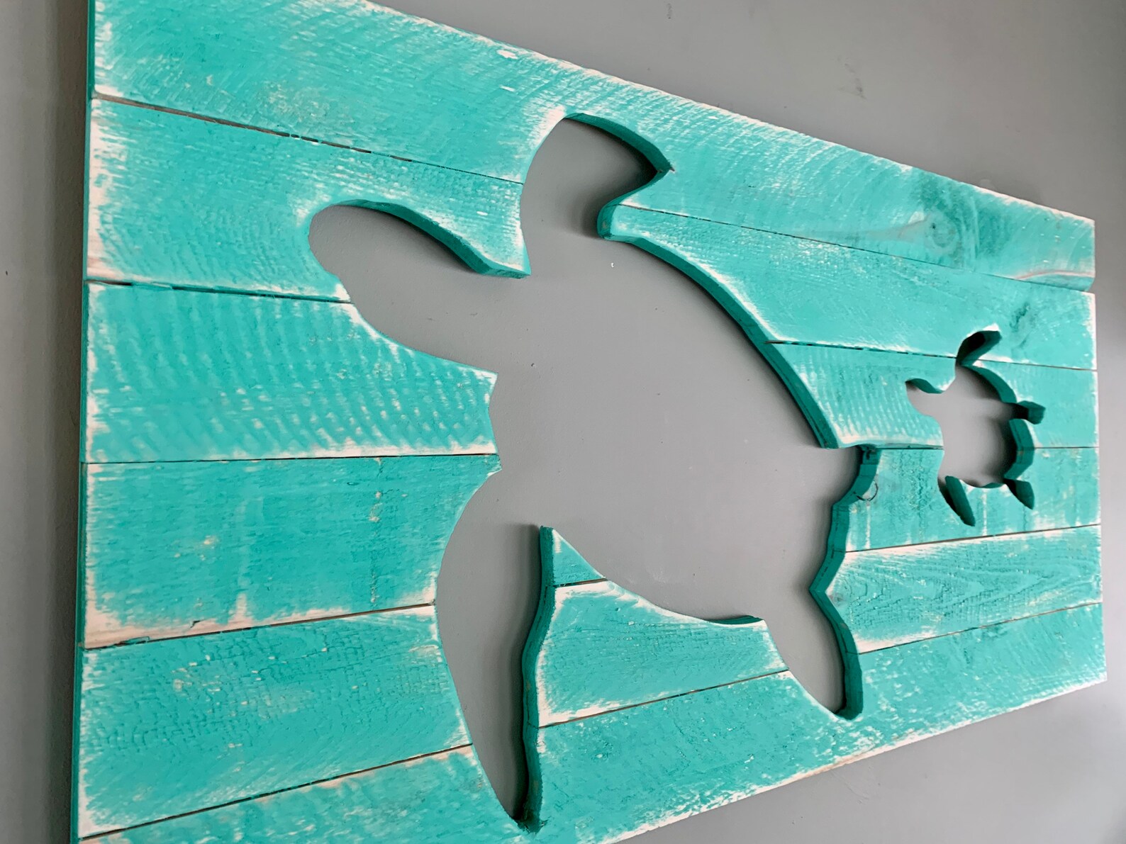 Sea Turtle Silhouette on Reclaimed Pallet Wood Green Turtles - Etsy